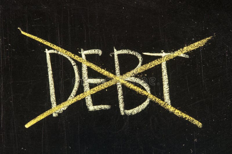 Debt stock photo. Image of debt, message, business, chalk - 27908998