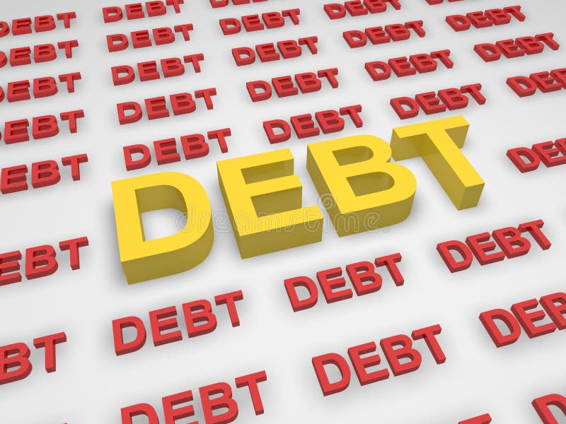 Debt concept stock illustration. Illustration of white - 17517237