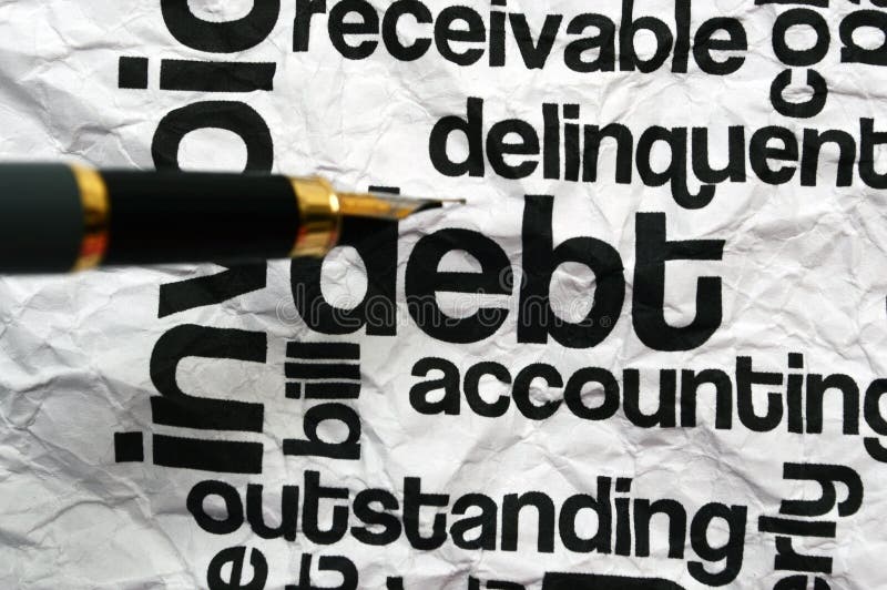 Debt concept stock image. Image of close, account, copy - 166805427