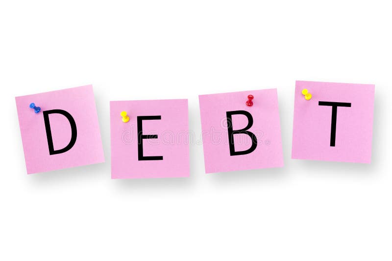Debt Concept on White stock image. Image of money, debt - 115638663