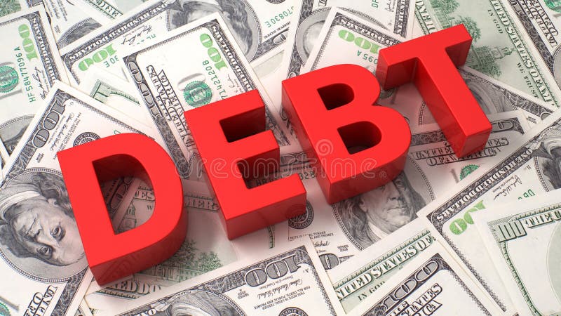 Debt stock illustration. Illustration of bankruptcy, banking - 10707401