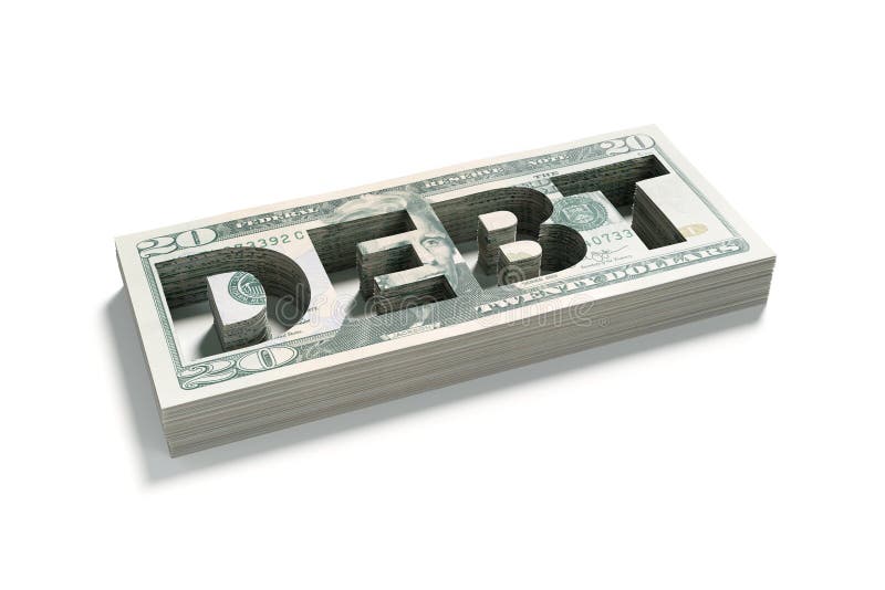 Debt Eating a Hole in Savings Stock Photo - Illustration of stack, loan ...