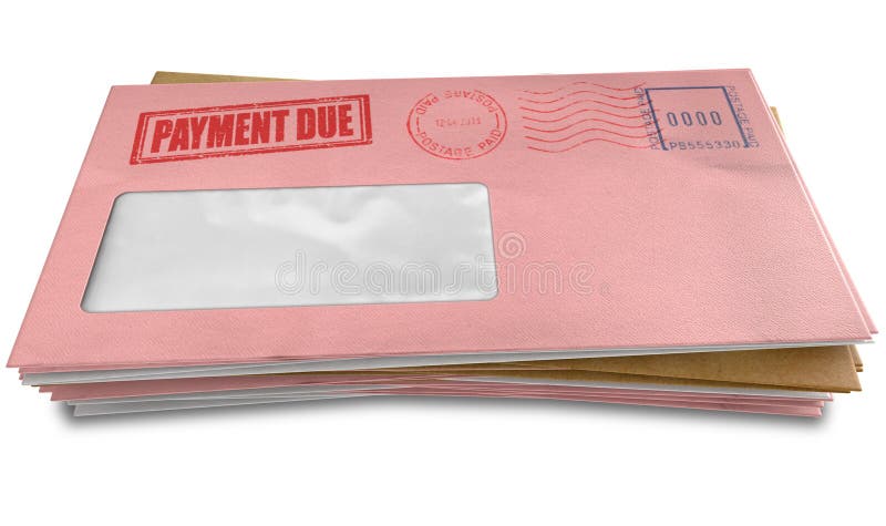 Debt Envelope Stack stock photo. Image of bill, bureaucracy - 43373882