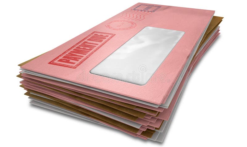 Debt Envelope Stack stock photo. Image of copy, envelope - 43373922