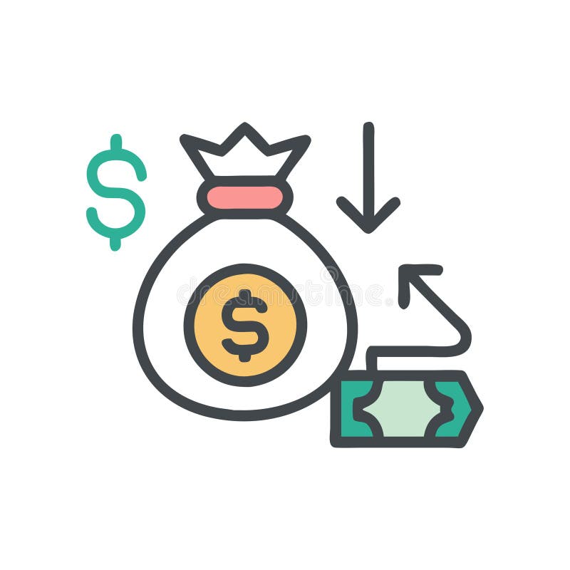 Debt Financing Visual Icon stock vector. Illustration of creativity ...