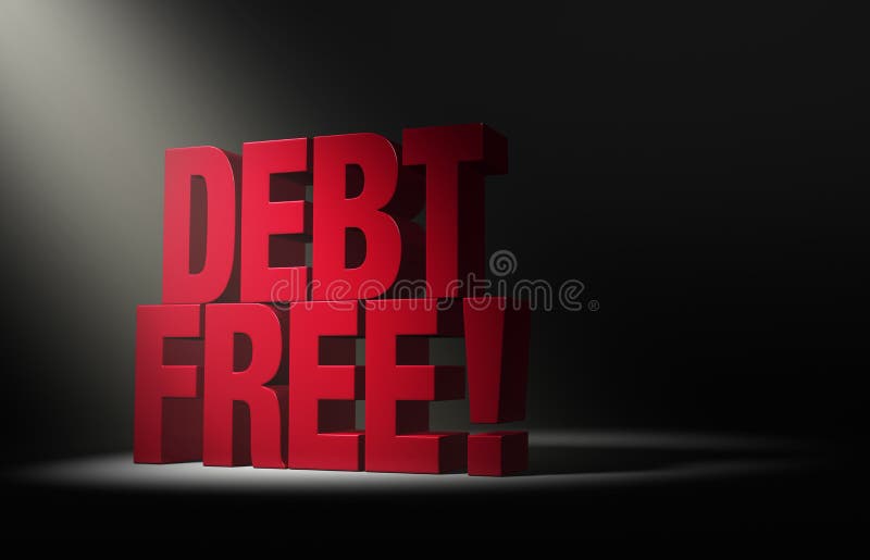 Debt free stock illustration. Illustration of money, board - 29221219