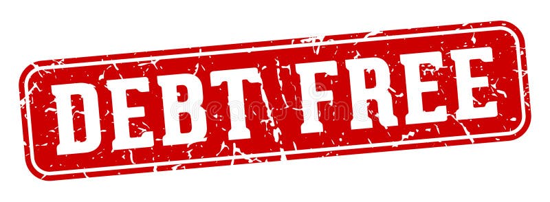 Debt Free Rectangular Sign. Debt Free Stamp Stock Vector - Illustration ...