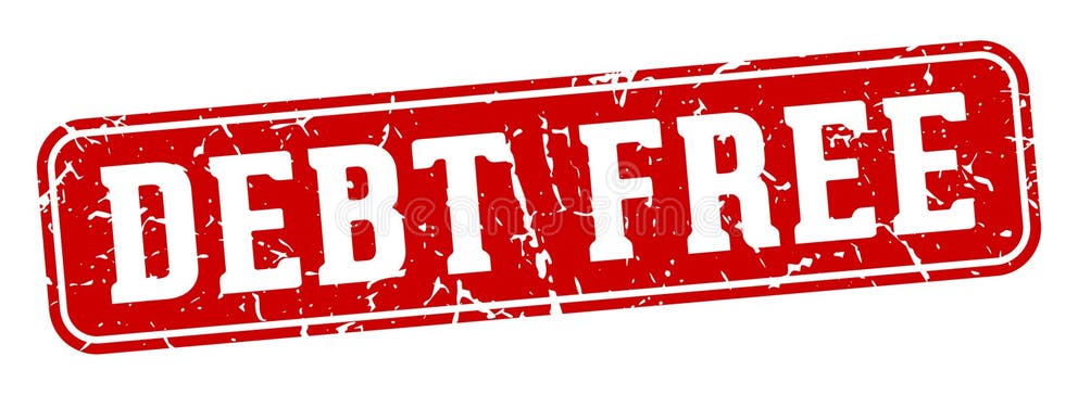 Debt Free Rectangular Sign. Debt Free Stamp Stock Vector - Illustration ...