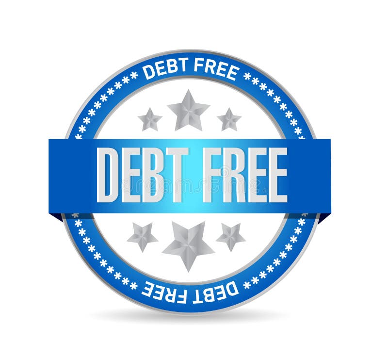 Debt Free Seal Sign Concept Illustration Stock Illustration ...