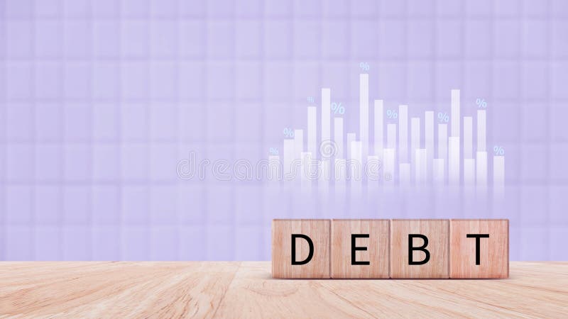 Debt Growth for Debt Reduction Concept, Growth of Public Debt on Wooden ...