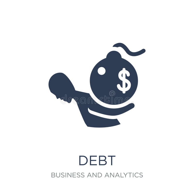 Debt Icon. Trendy Flat Vector Debt Icon on White Background from Stock ...
