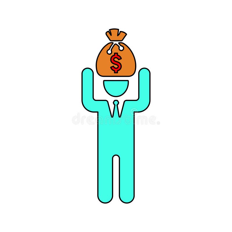 Debt Icon. Simple Editable Vector Graphics Stock Vector - Illustration ...