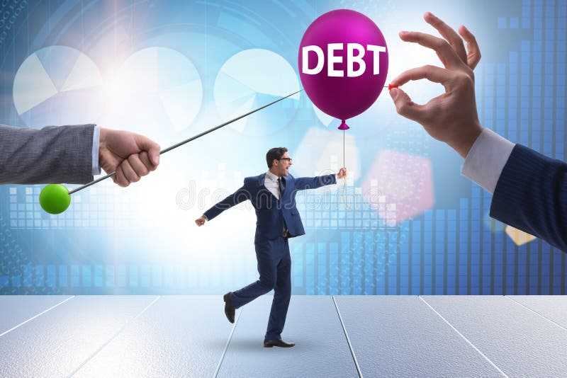 Debt and Loan Concept with Balloon Stock Photo - Image of bankrupt ...