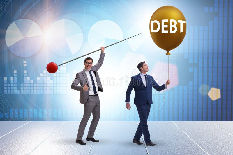 Debt and Loan Concept with Balloon Stock Image - Image of bankruptcy ...