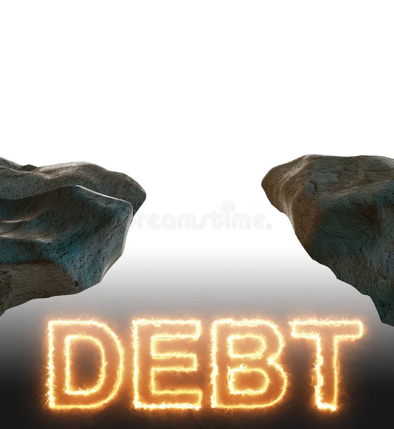 Debt and Loan Concept with Burning Letters Stock Image - Image of ...