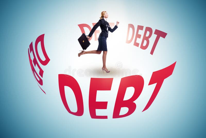 Debt and Loan Concept with Businesswoman Stock Image - Image of housing ...