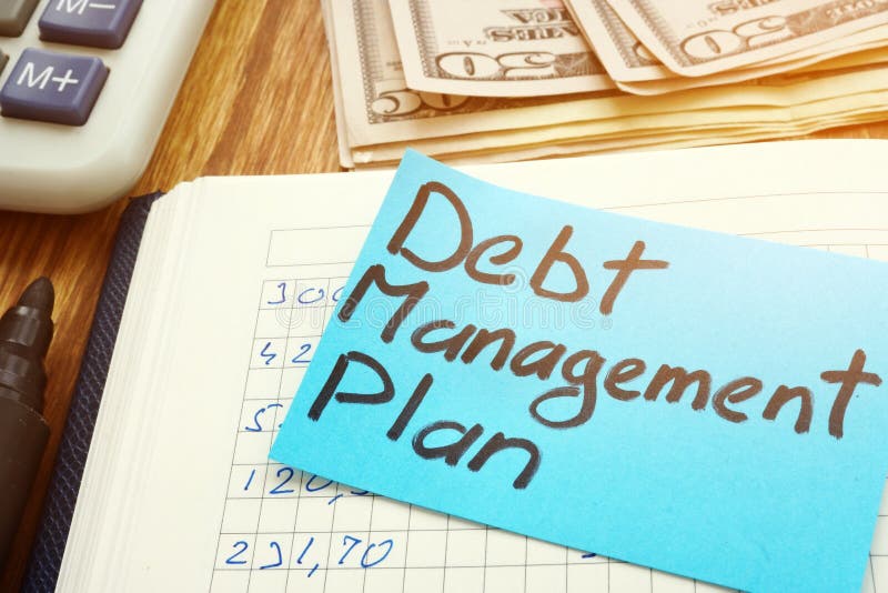 Debt Management Plan with Calculator and Cash Stock Image - Image of ...