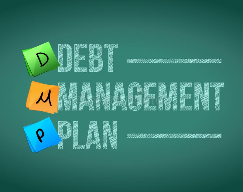Debt Management Plan Post Illustration Stock Illustration ...