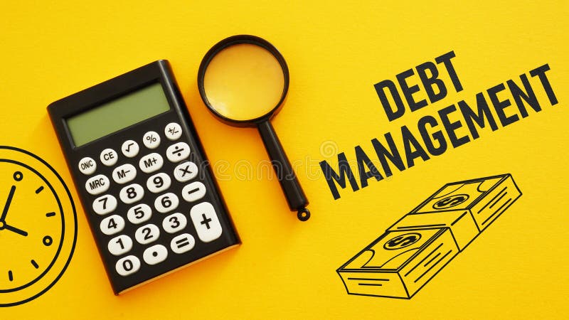 Debt Management is Shown Using the Text Stock Image - Image of plan ...
