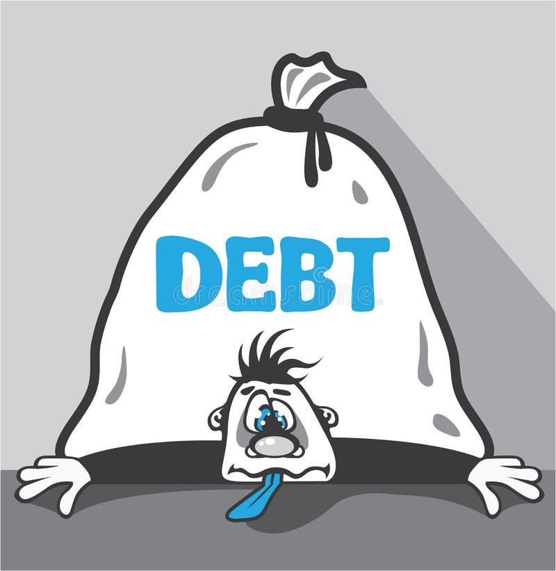 Debt Pressure stock vector. Illustration of depression - 49279897