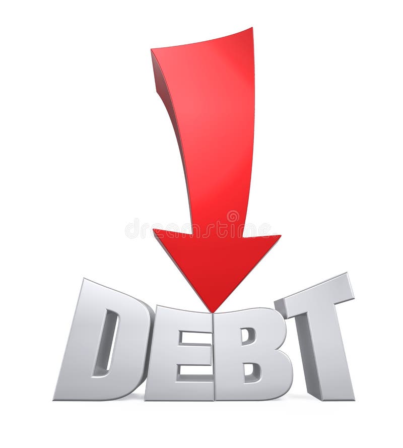 Debt Reduction Concept stock illustration. Illustration of lowering ...