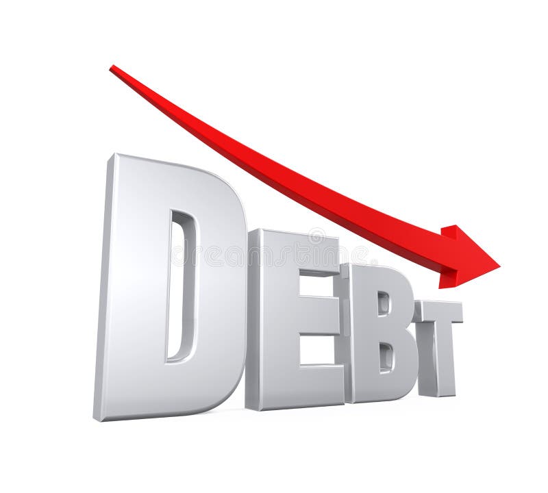 Debt Reduction Concept stock illustration. Illustration of lowering ...