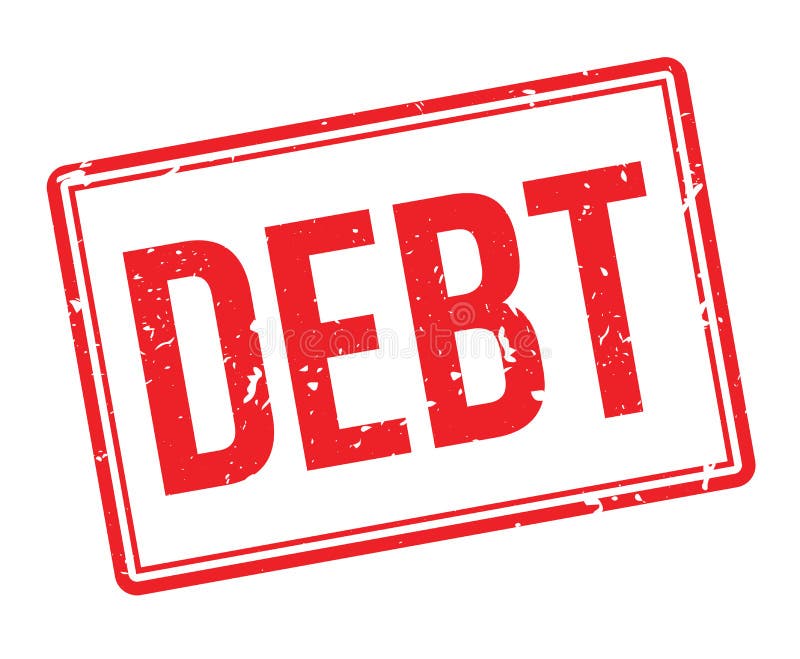 Debt rubber stamp stock vector. Illustration of header - 85484065
