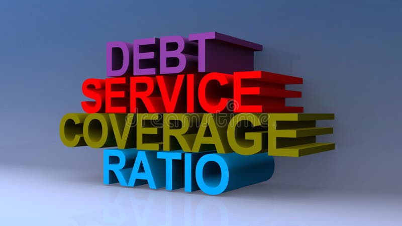 Debt Service Coverage Ratio on Blue Stock Illustration - Illustration ...