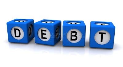 Debt sign stock image. Image of crisis, symbol, blue - 23110799