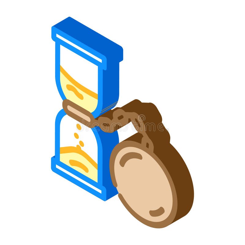 Debt Time Management Isometric Icon Vector Illustration Stock Vector ...