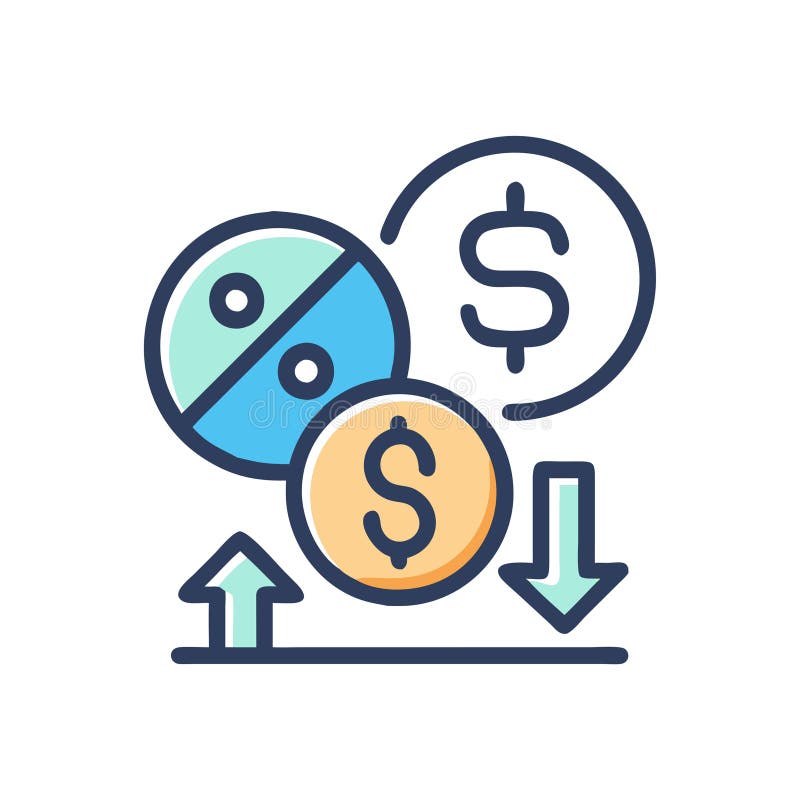 Debt To Equity Ratio Visual Icon Stock Vector - Illustration of ...