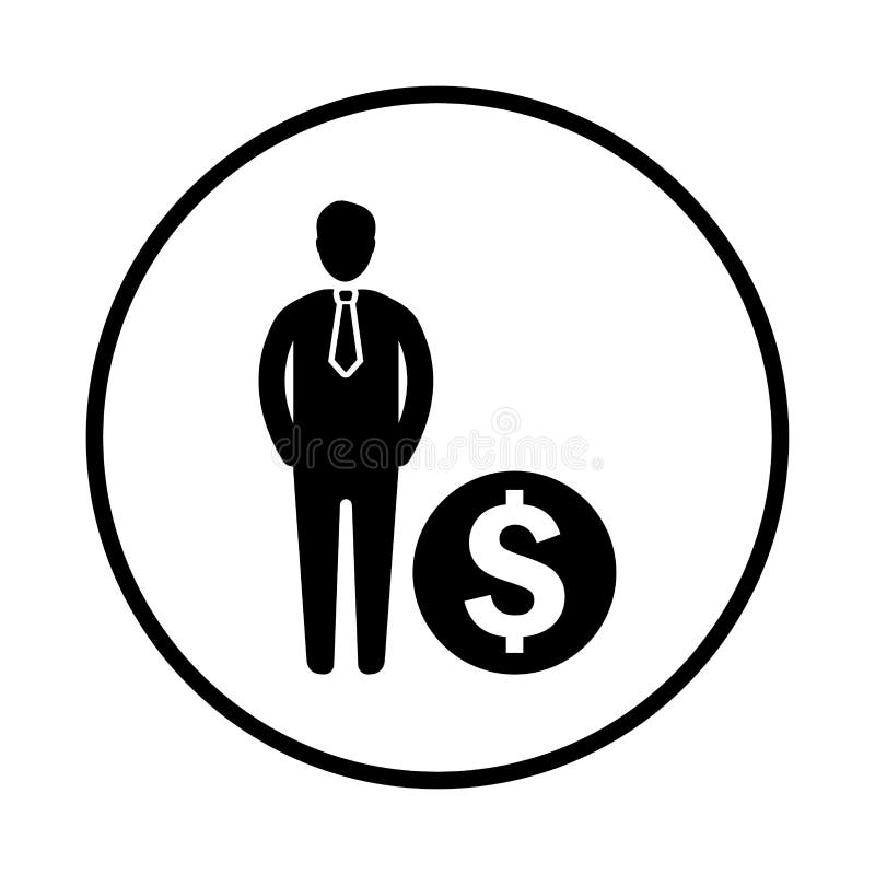 Debtor, Loan Icon. Black Vector Design Stock Vector - Illustration of ...