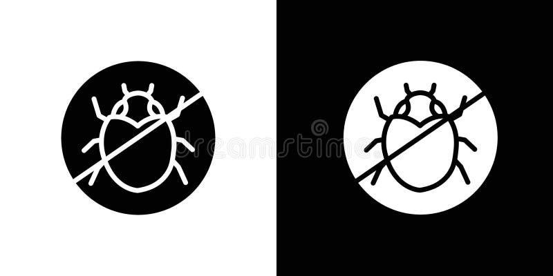 Debug Icon Isolated Flat Vector in Outline Stock Vector - Illustration ...