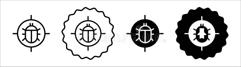 Debug Icon Symbol Set Collection Debug Simple Vector Sign Bundle Stock