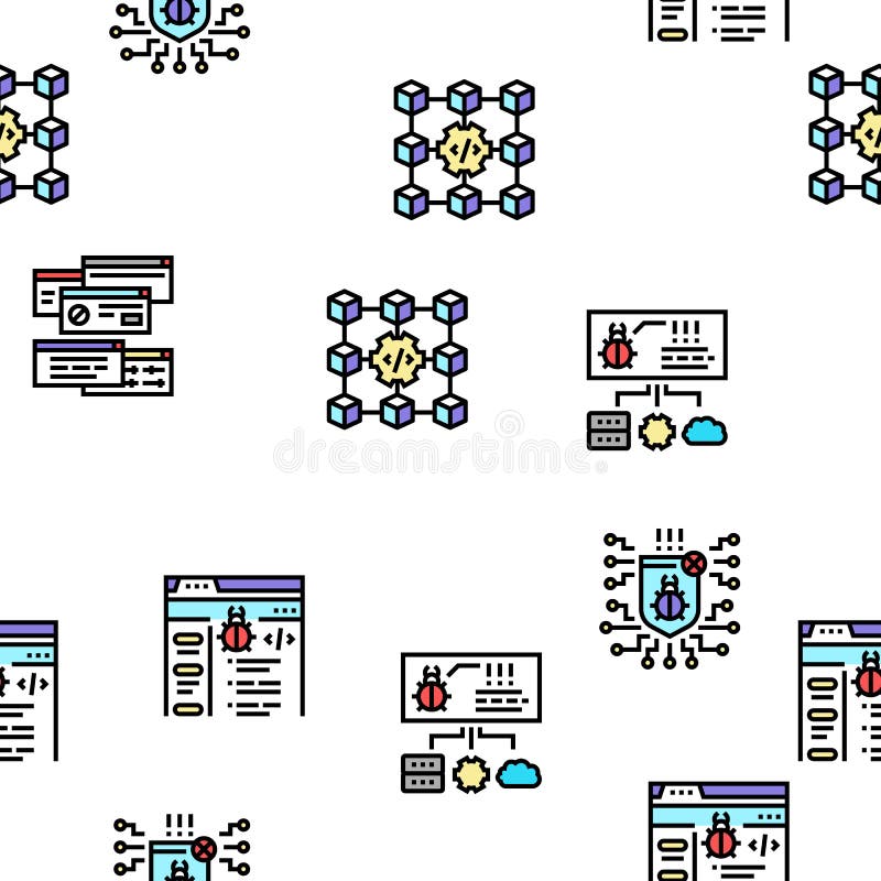 Debug Research and Fix Vector Seamless Pattern Stock Vector ...