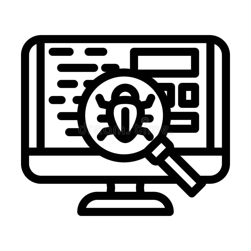 Debugging Code Software Line Icon Vector Illustration Stock Vector ... Debugging Code Software Line Icon Vector Illustration Stock Vector ...