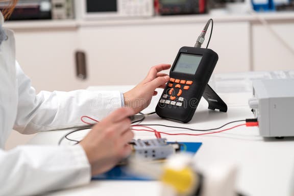 Debugging of Electronic Circuit Board Stock Photo - Image of ...