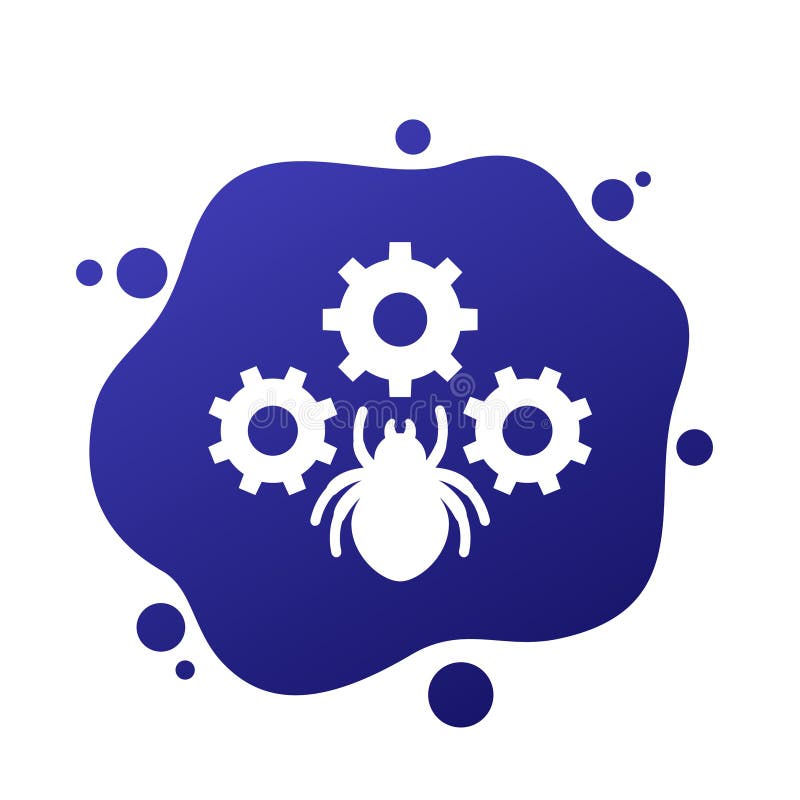 Debugging or Testing Icon with a Bug, Vector Stock Vector ... Debugging or Testing Icon with a Bug, Vector Stock Vector ...