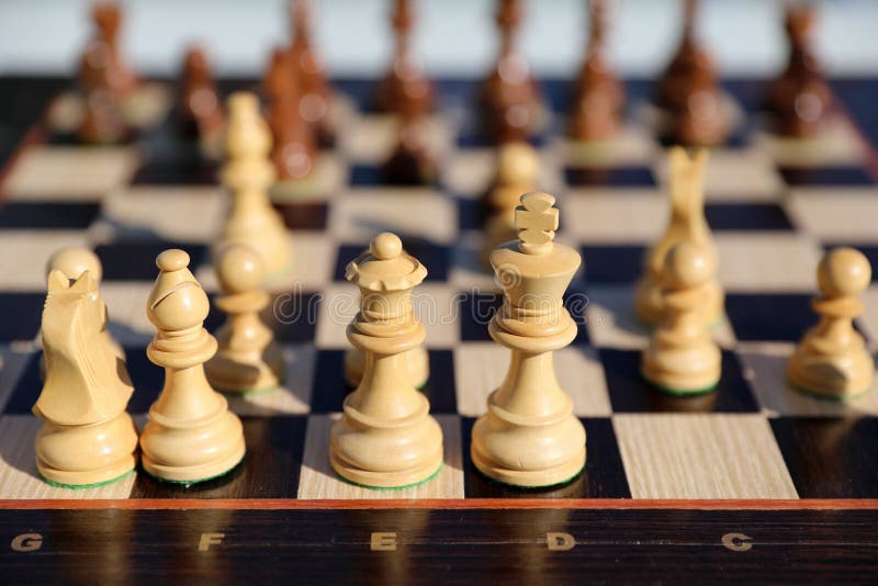 Debut in a Chess Game with a Shallow Depth of Field Stock Photo - Image ...