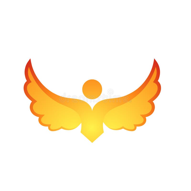 Angel logo icon stock vector. Illustration of drawing - 203946410