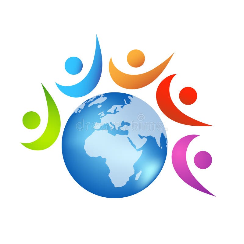 A Peoples Protection Globe Earth. Stock Illustration - Illustration of ...