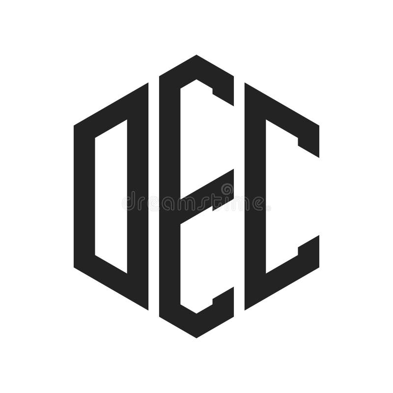 DEC Logo Design. Initial Letter DEC Monogram Logo Using Hexagon Shape ...