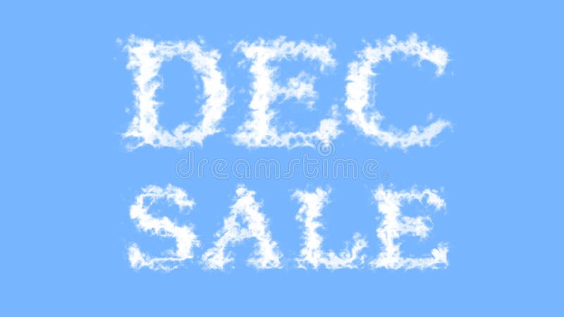 Dec Sale Cloud Text Effect Sky Isolated Background Stock Illustration ...