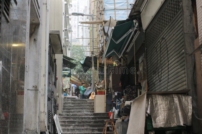 28 Dec 2013 the Upper Lascar Row at Central, Hong Kong Editorial Image ...
