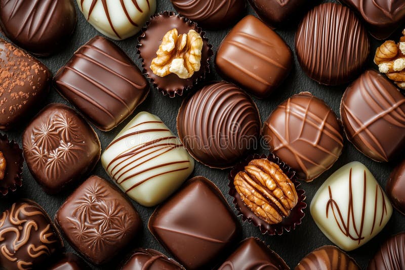 Decadent Assortment of Chocolate Treats Stock Illustration ...