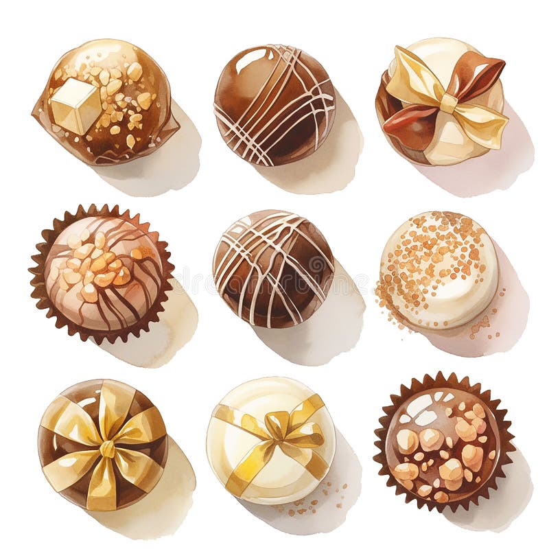 Decadent Assortment of Handmade Chocolates Displayed Elegantly on a ...
