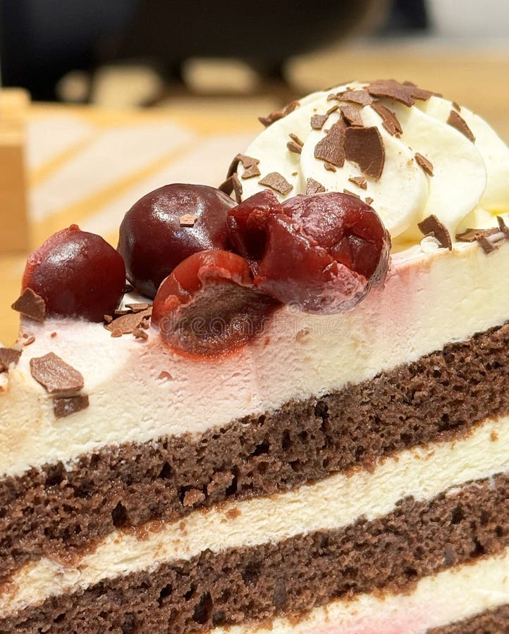 Decadent Black Forest Cake Layers Rich Chocolate Sweet Cherries Creamy ...