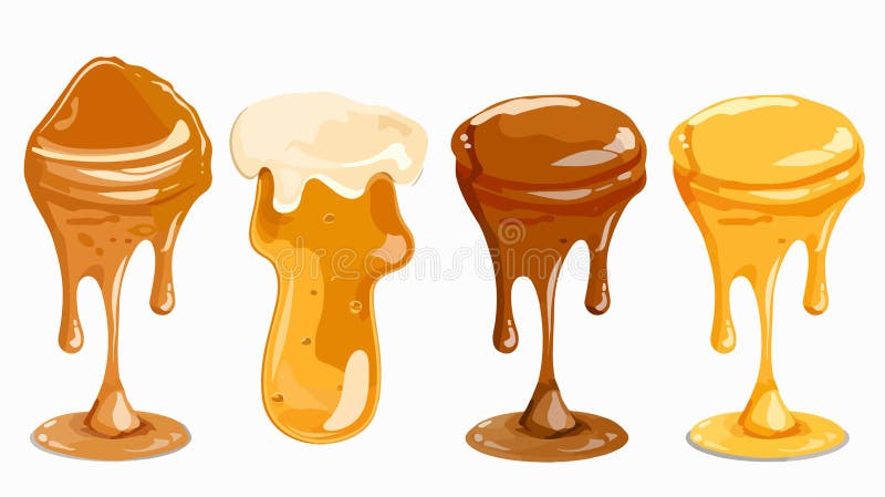 Decadent Caramel Melting and Dripping Down with Thin Sugar Strings ...