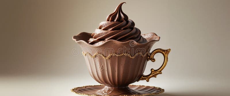 Decadent Chocolate Mousse Classic Cup Stock Photos - Free & Royalty ...
