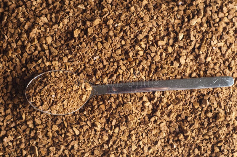 Decaffeinated Coffee Granules with Spoon Stock Photo - Image of fresh ...